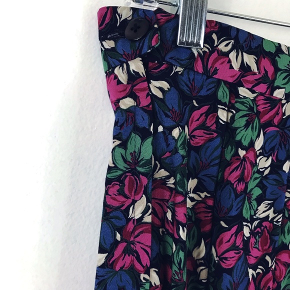 Vintage | Skirts | Vtg Pendleton Purple And Blue Floral Midi Skirt 2 ...